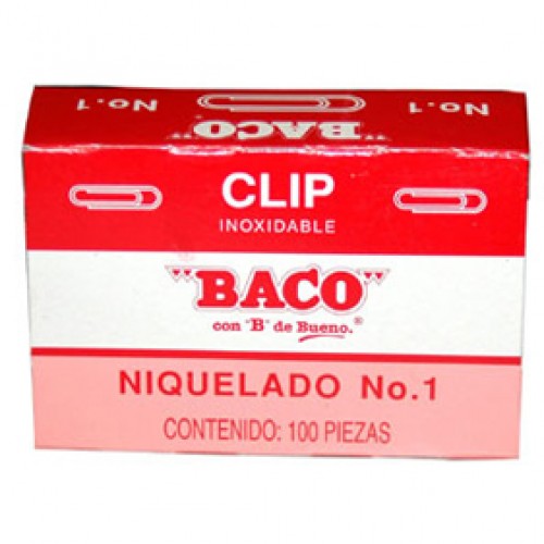 CLIP # 2 BACO NIQUELADO CAJA C/100 PZAS. [E10 C100]