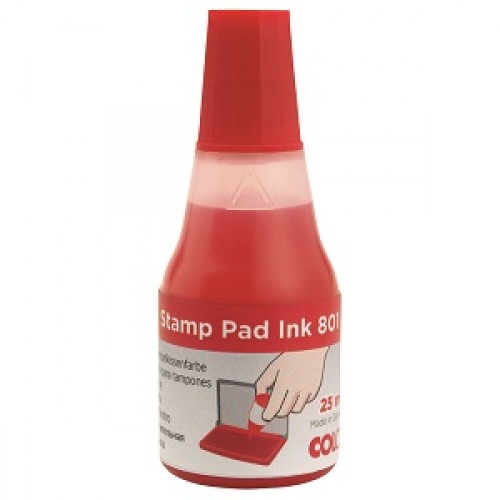 TINTA PARA SELLOS GOTERO COLOP 801 25 ML ROJO PZA