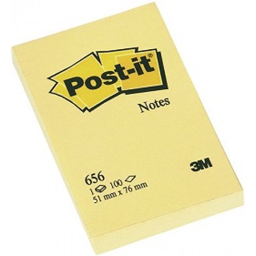 BLOCK POST-IT 2 X 3 656 AMARILLO C/100 HJS.