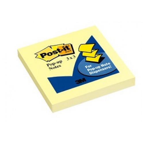 BLOCK POST-IT POPUP 7.6 X 7.6 R330 AMARILLO C/100 HJS [E12 C48]